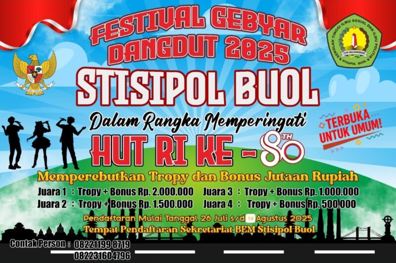 Meriahkan HUT RI, STISIPOL Buol Gelar Fetival Dangdutan - Suarautara.com